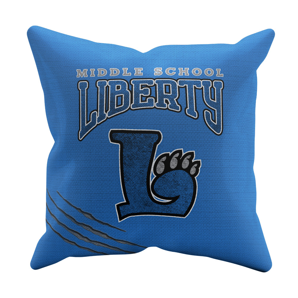 liberty ms school spirit scratch w Throw Pillow | 500 LEVEL